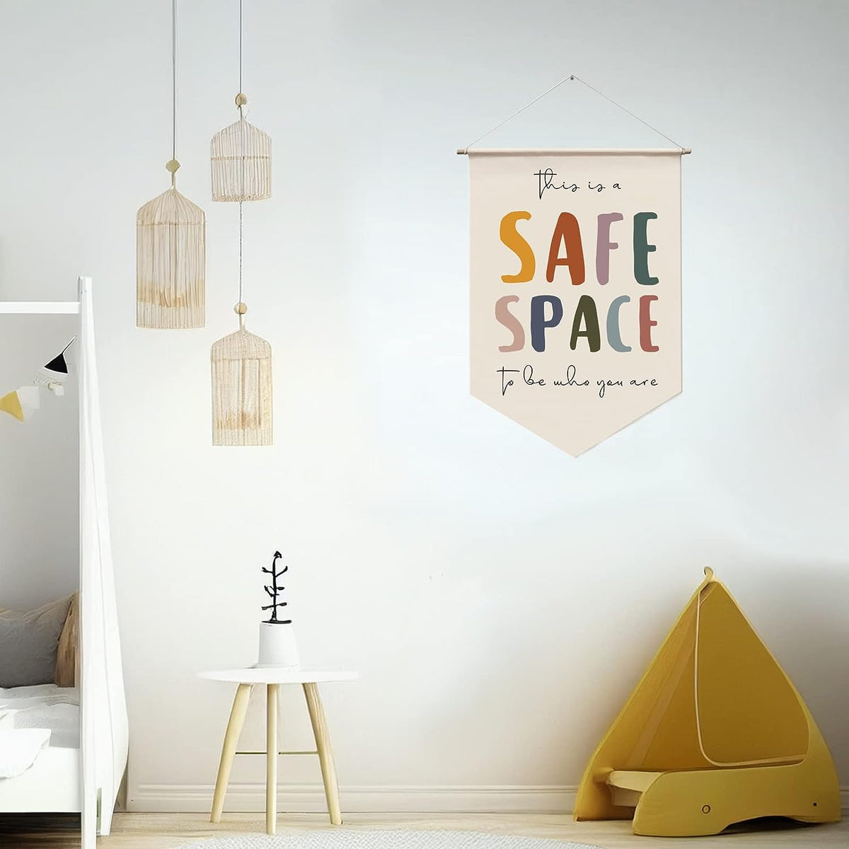 Safe Space Wall Hanging, Therapy Office Wall Decor, Counseling Banner ...